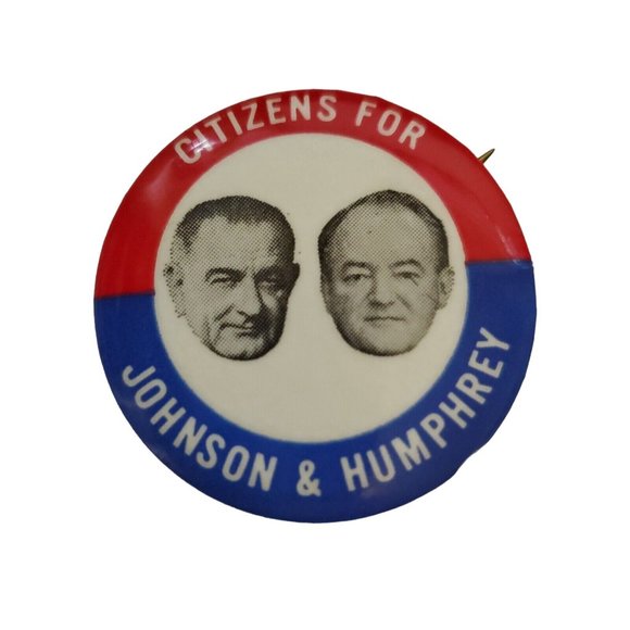 Other | Vintage Original Political Pin Pinback Citizens For Johnson ...